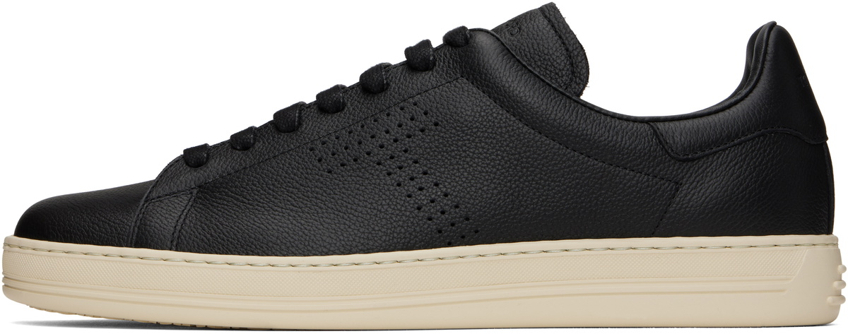 TOM FORD Black Grain Leather Warwick Sneakers TOM FORD