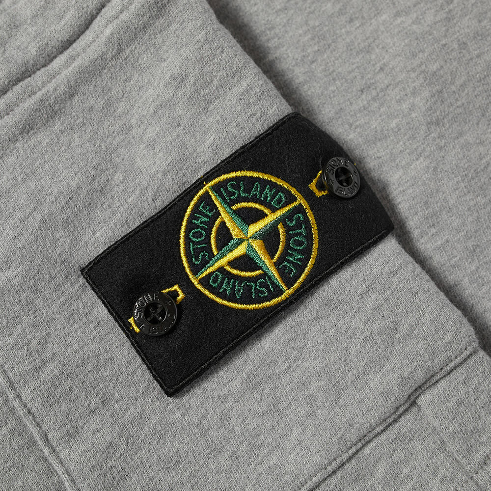 Stone Island Men's Garment Dyed Short in Grey Melange Stone Island