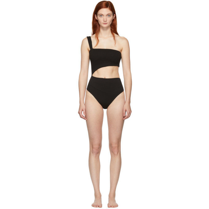 Haight Black Crepe Iu One-Piece Swimsuit Haight
