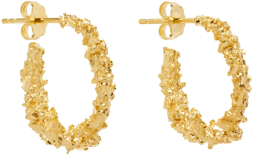 Veneda Carter Gold Small VC003 Open Hoop Earrings Veneda Carter