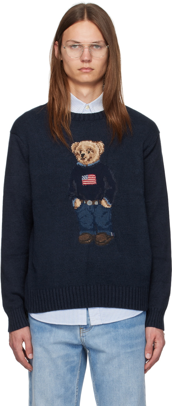 Polo Ralph Lauren Navy Bear Sweater Polo Ralph Lauren