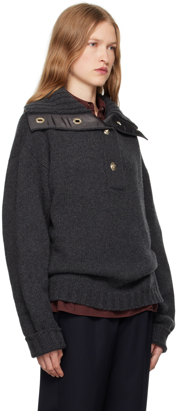 Wales Bonner Gray Ballad Knit Sweater Wales Bonner