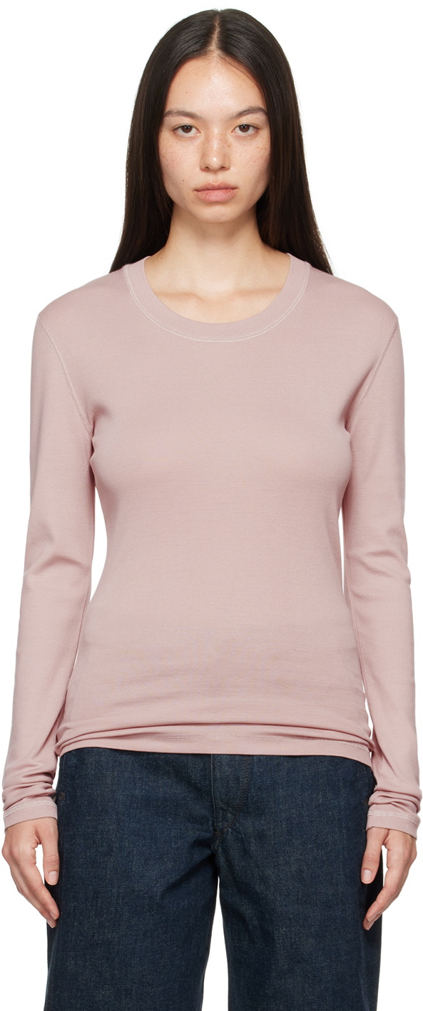 LEMAIRE Purple Rib Long Sleeve T-Shirt Lemaire