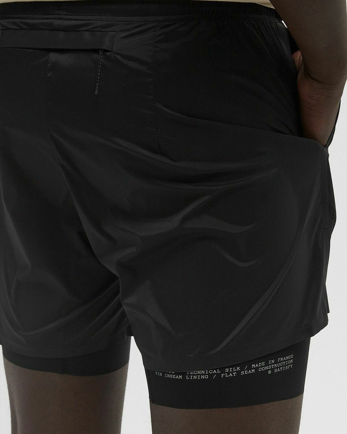 Satisfy Running TechSilk 5 Shorts Black Mens Sport & Team Short Satisfy