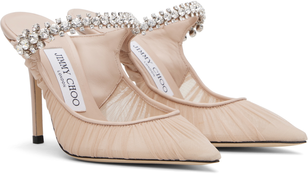 Jimmy Choo SSENSE Exclusive Pink Bing 100 Mules Jimmy Choo