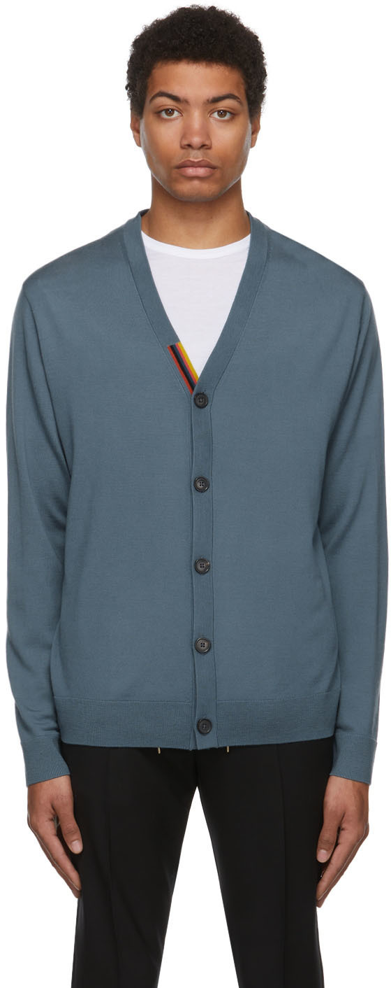 Paul Smith Blue Artist Stripe Cardigan Paul Smith