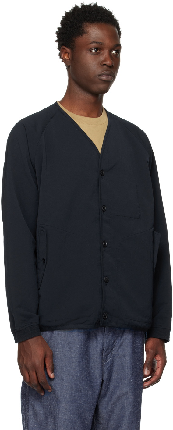 nanamica Navy Raglan Cardigan Nanamica