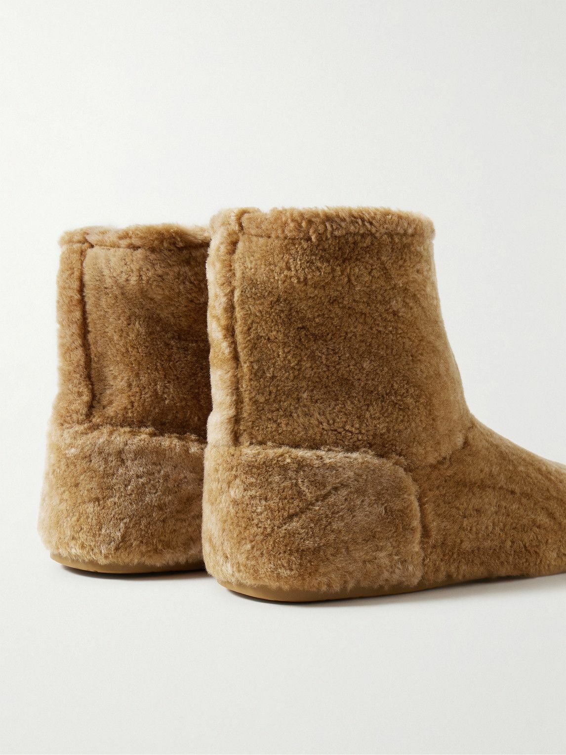 LOEWE - Lago Shearling Boots - Brown Loewe