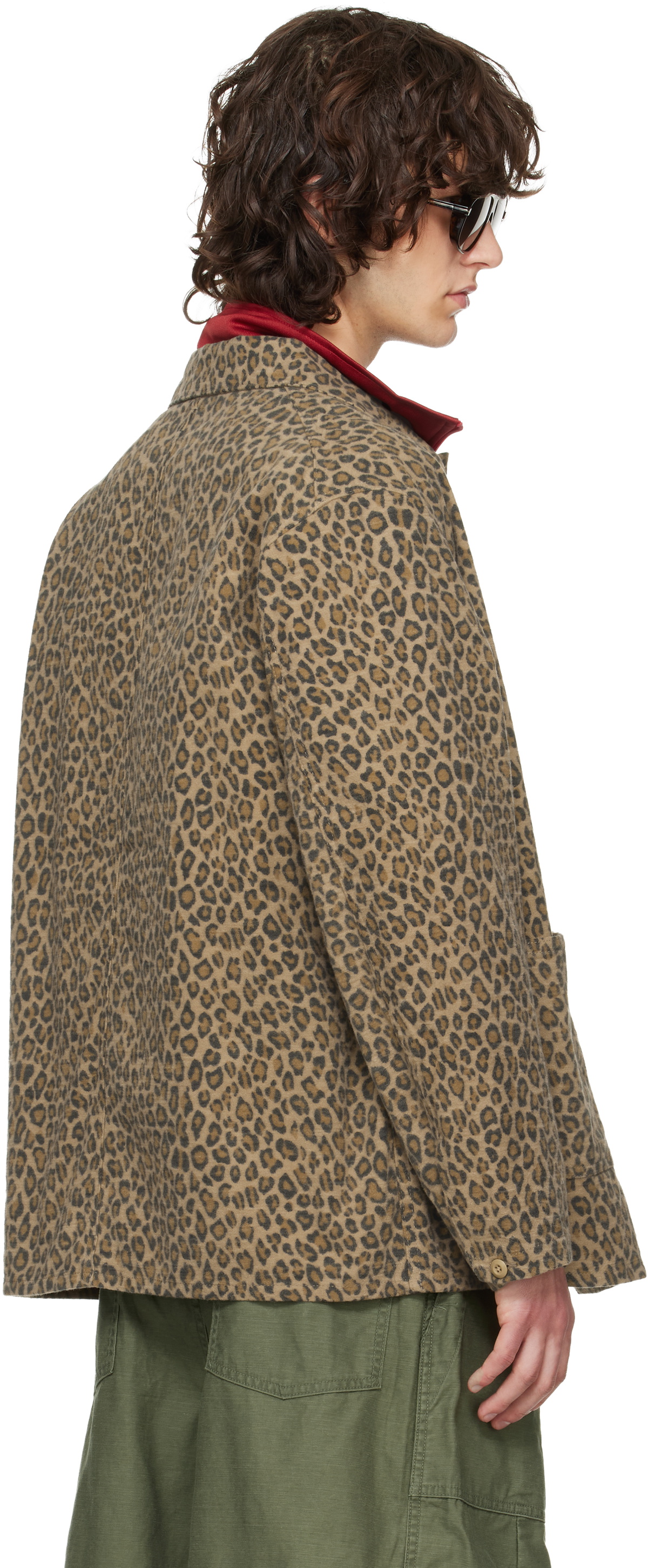 NEEDLES Beige Leopard Coverall Jacket Needles
