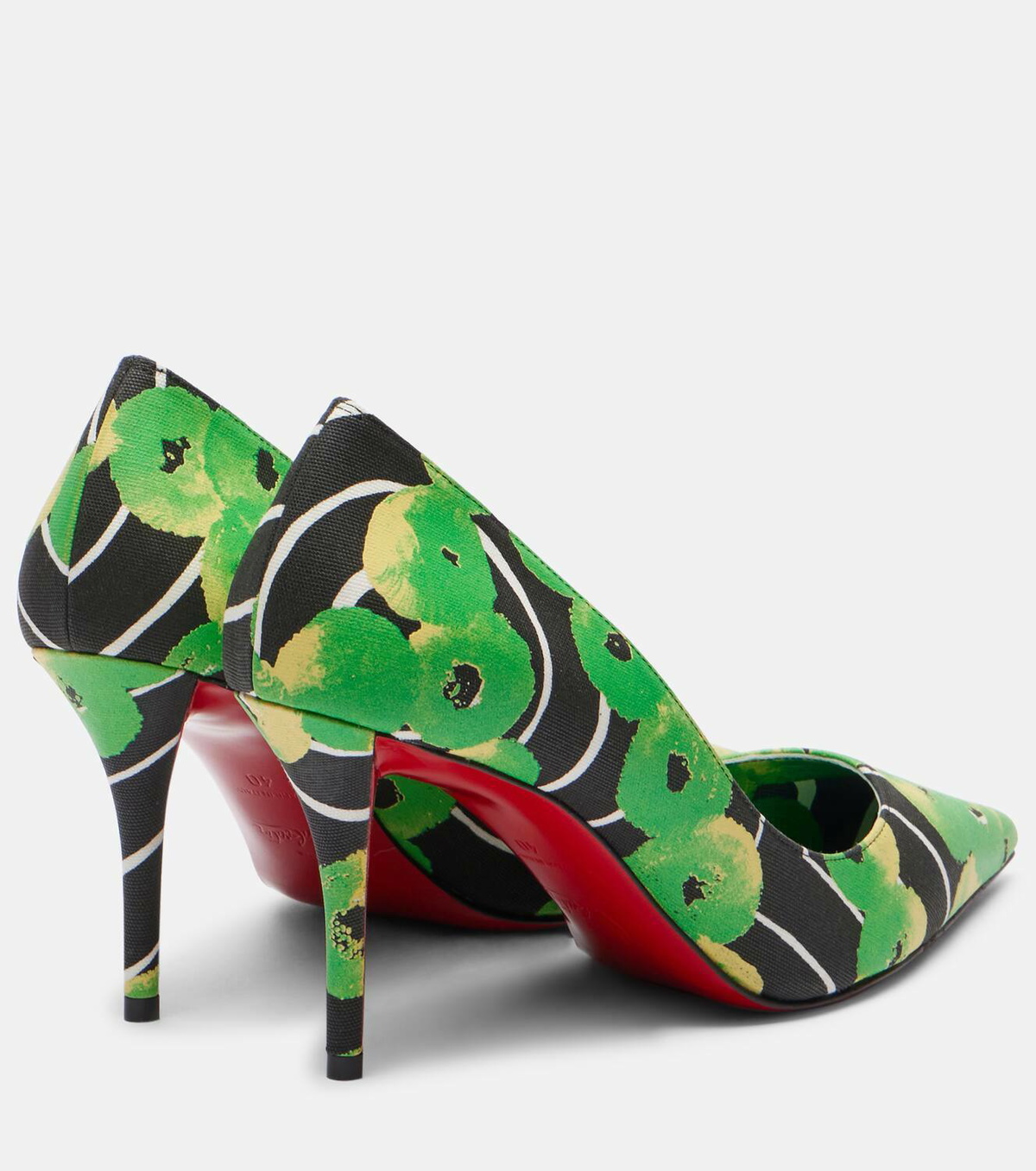 Christian Louboutin Miss Z 80 printed satin pumps Christian Louboutin
