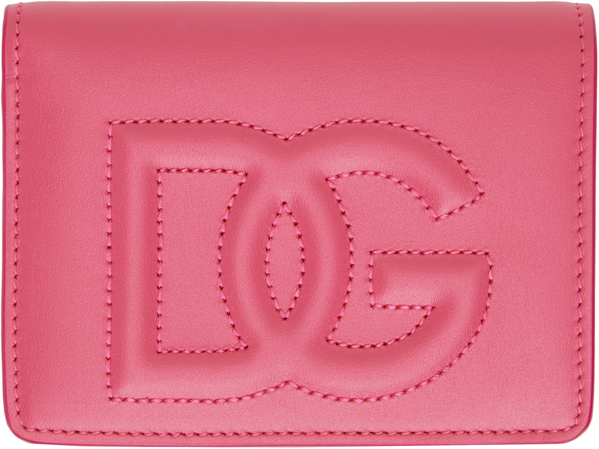 Dolce&Gabbana Pink Calfskin 'DG' Logo Wallet Dolce & Gabbana