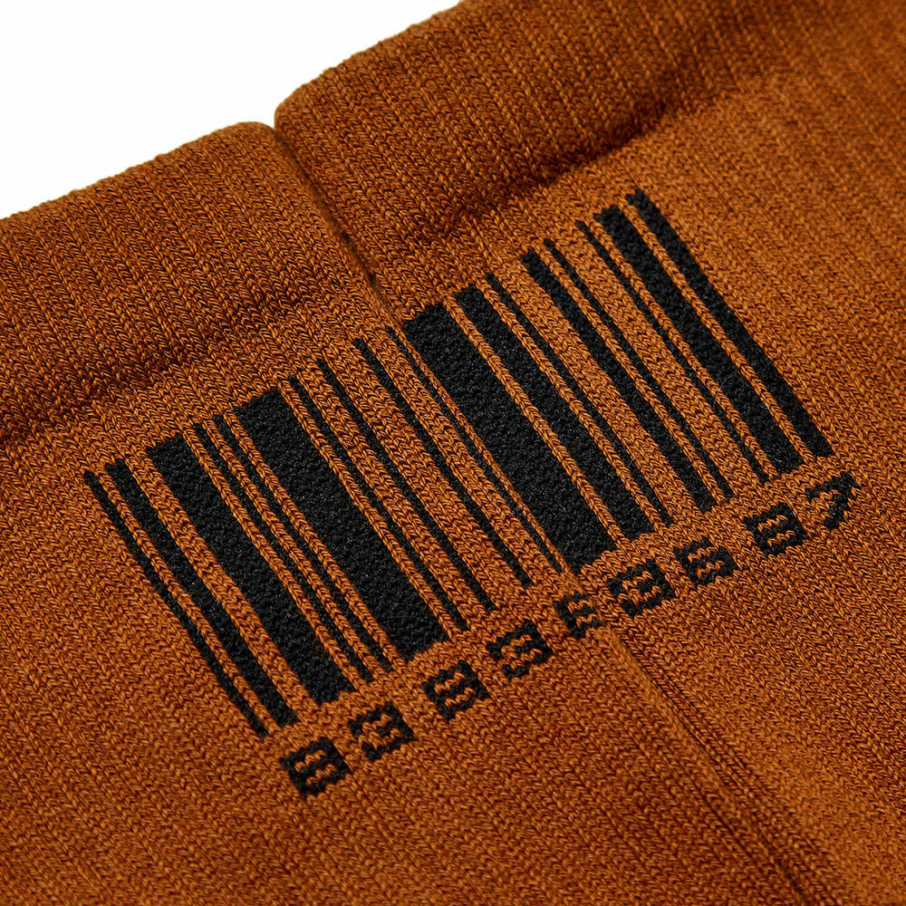 VTMNTS Women's Barcode Socks in Brown VTMNTS