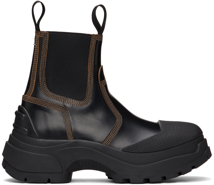 Maison Margiela Black Chunky Chelsea Boots Maison Margiela