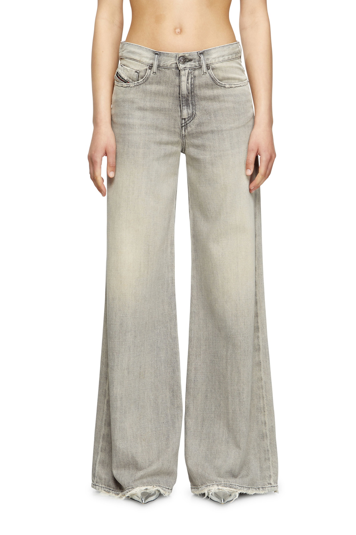 Diesel Flare Jeans - 1978 D-Akemi - Jeans Womens in Grey Diesel