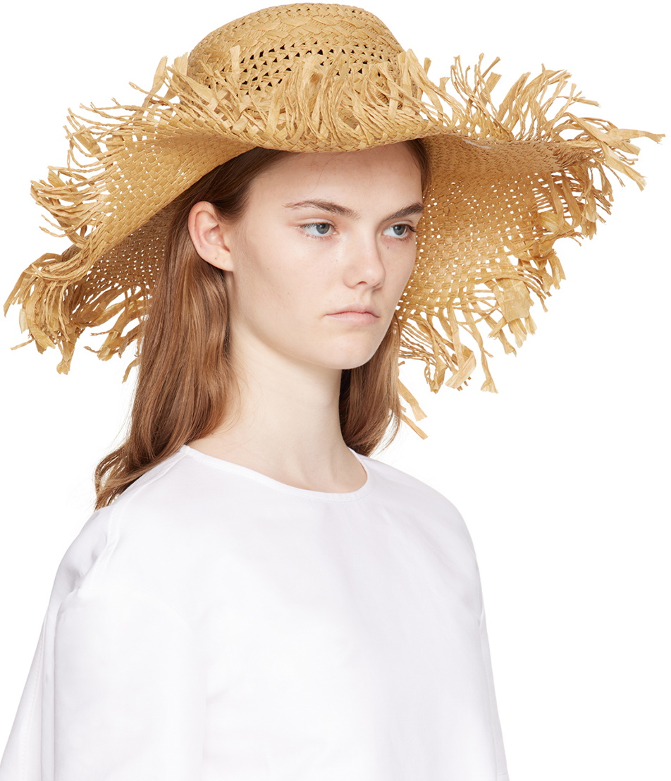 Marni Tan Raffia Beach Hat Marni