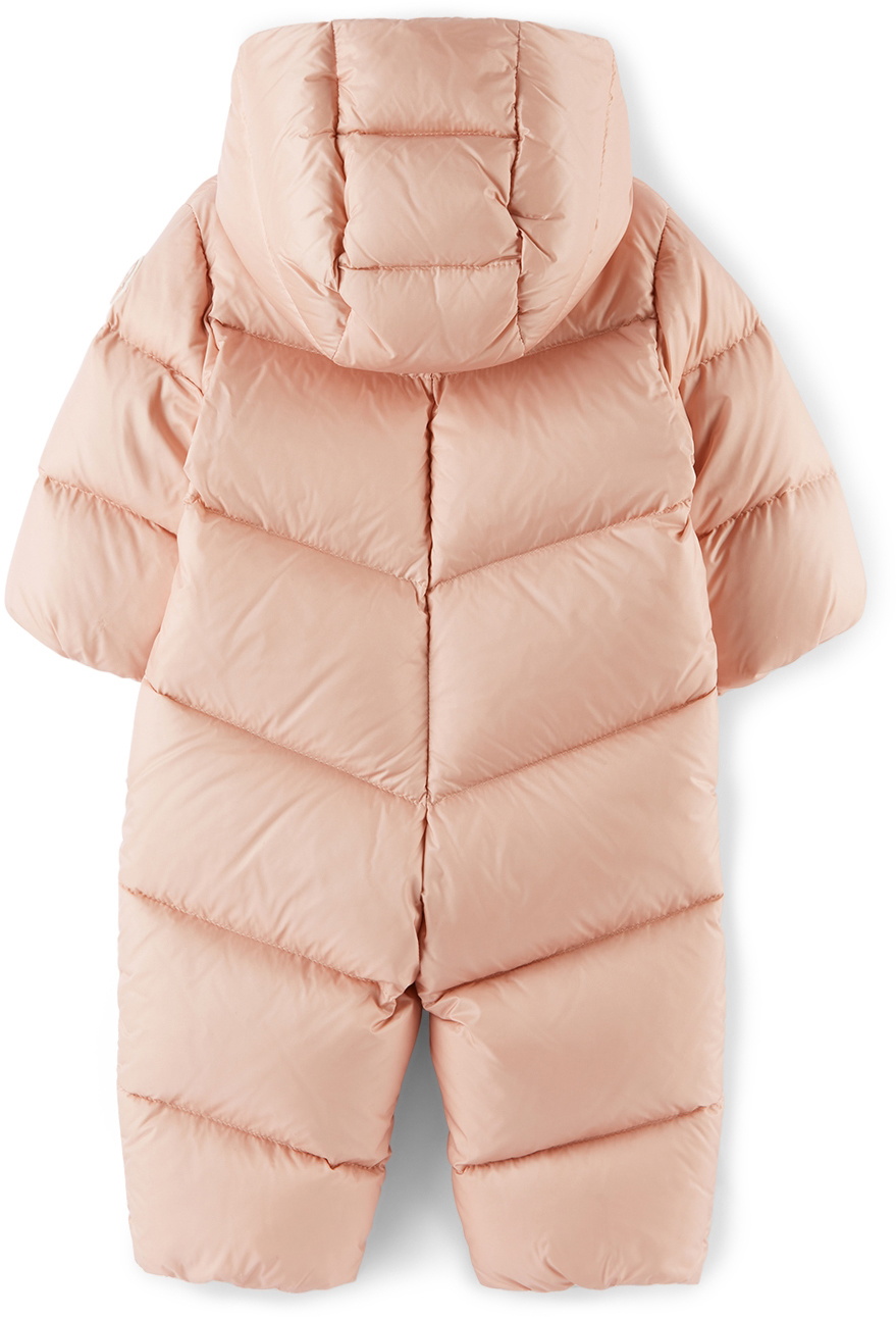 Moncler Enfant Baby Pink Down Ayla Snowsuit Moncler Enfant