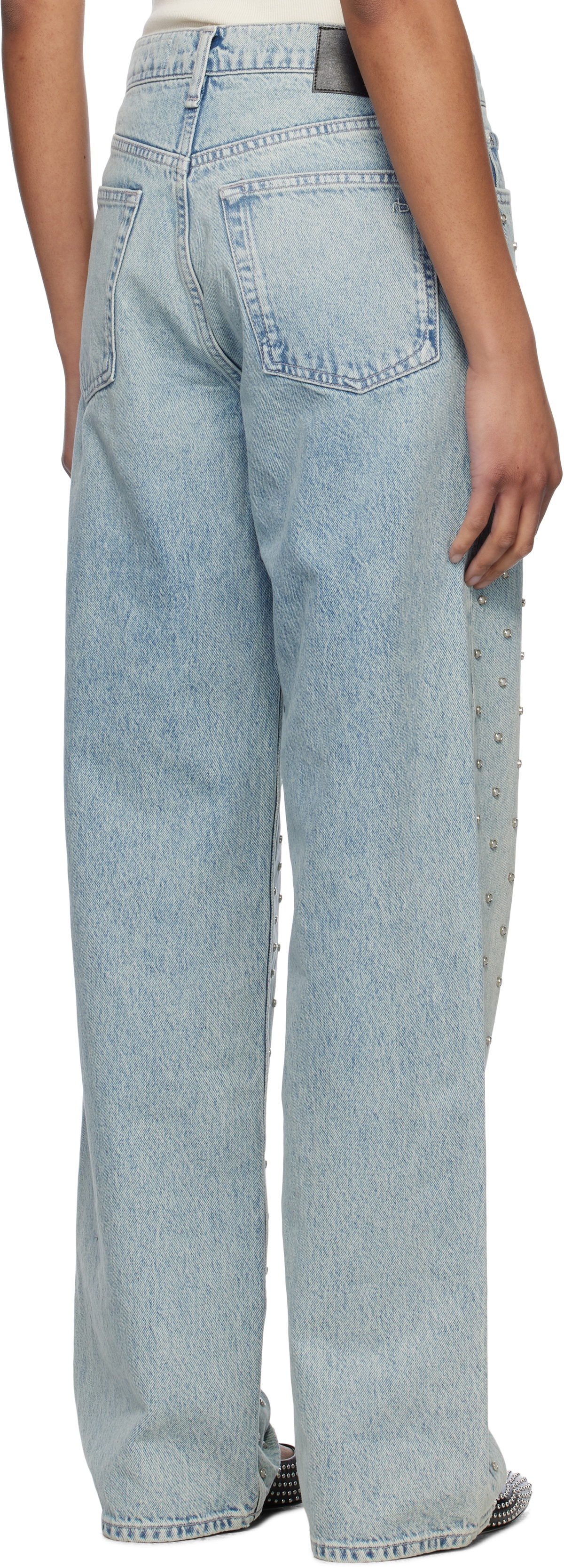 rag & bone Blue Shea Relaxed Straight Jeans Rag and Bone