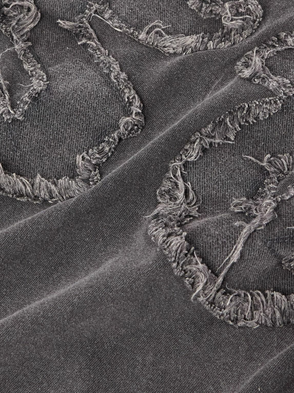 Acne Studios - Distressed Garment-Dyed Organic Cotton-Jersey Sweatshirt ...