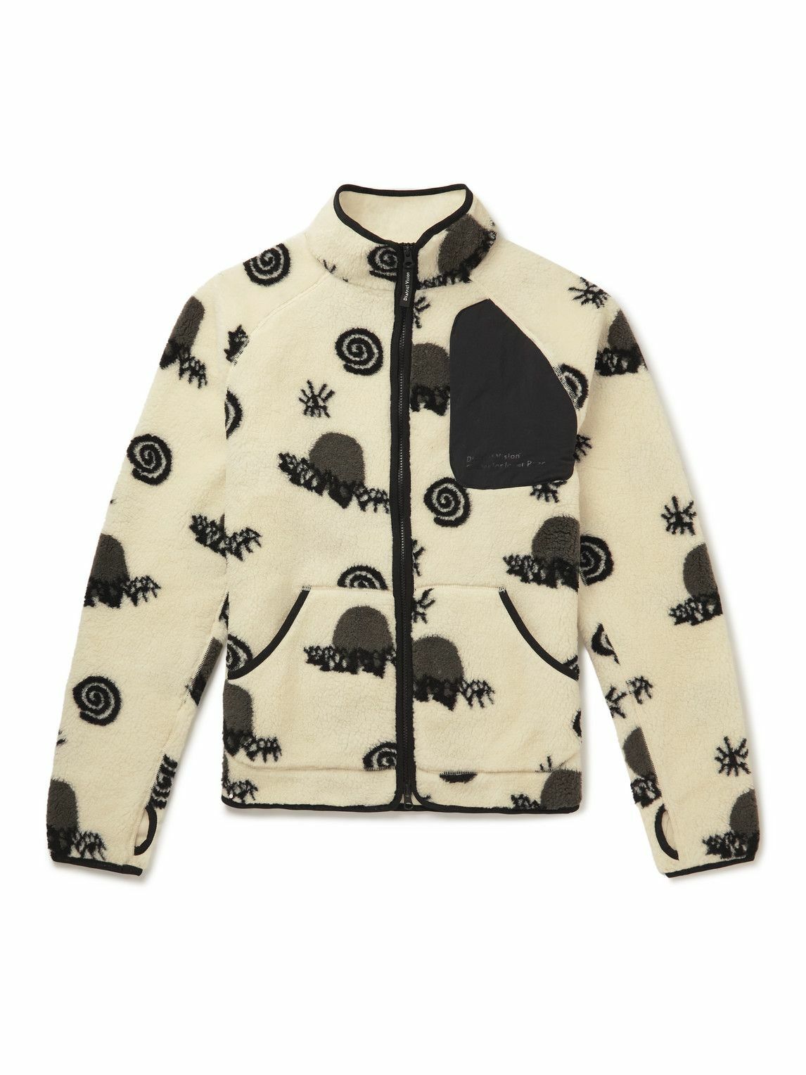 DISTRICT VISION - Greg Cabin Shell-Trimmed Fleece-Jacquard Jacket ...
