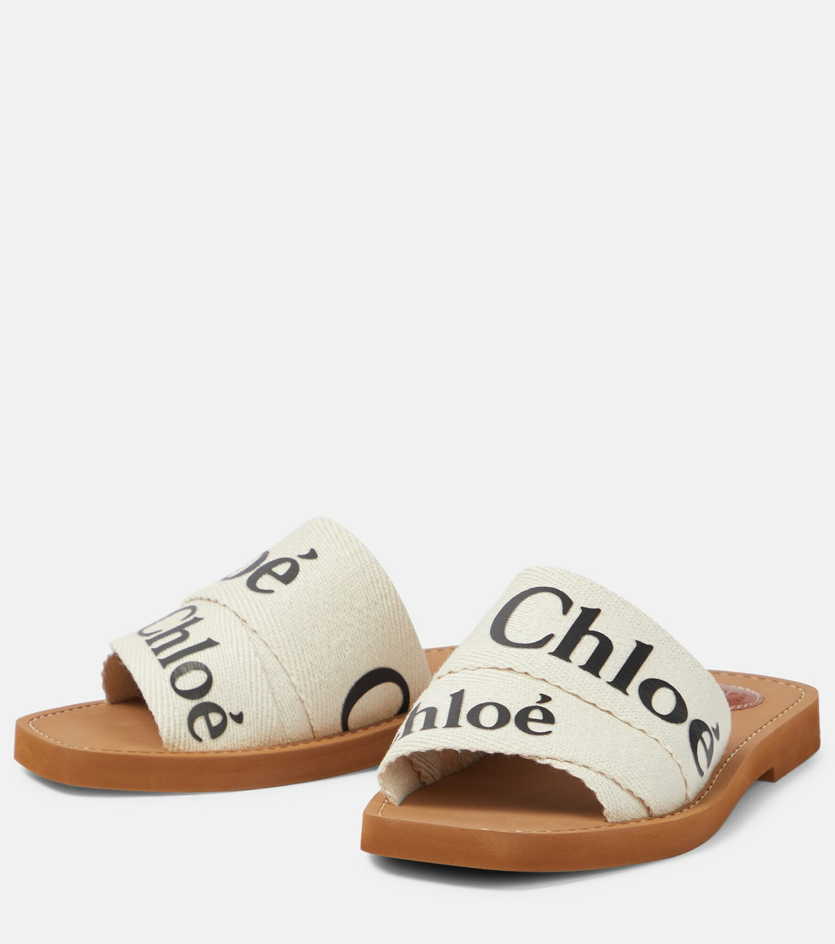 Chloe - Woody canvas slides Chloe