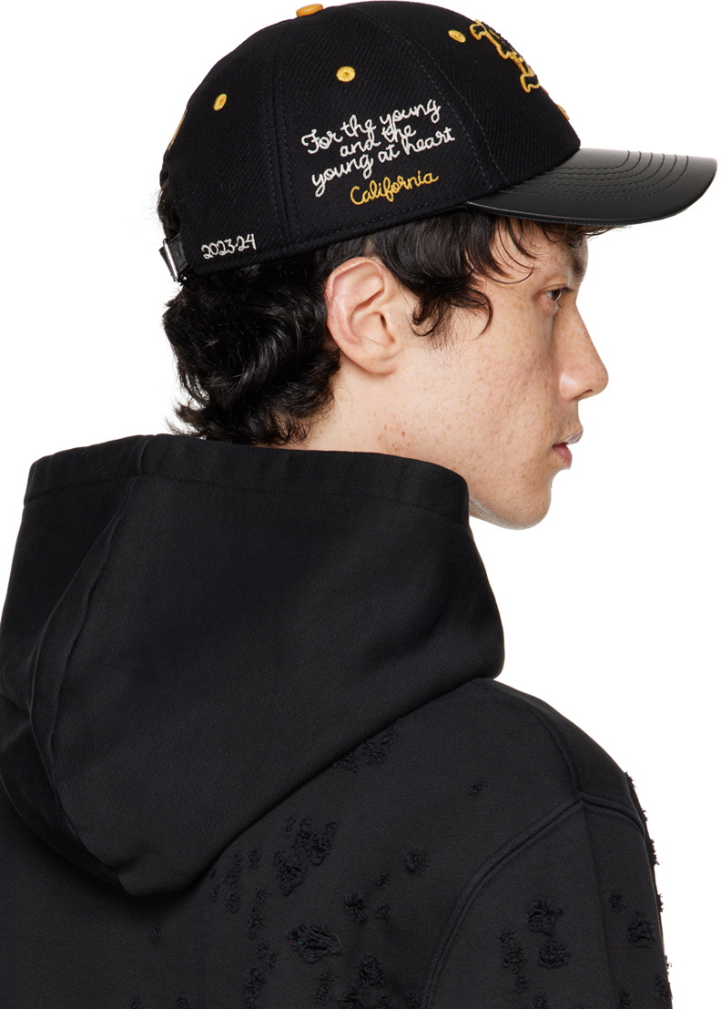 AMIRI Black & Yellow 'MA' Varsity Cap Amiri