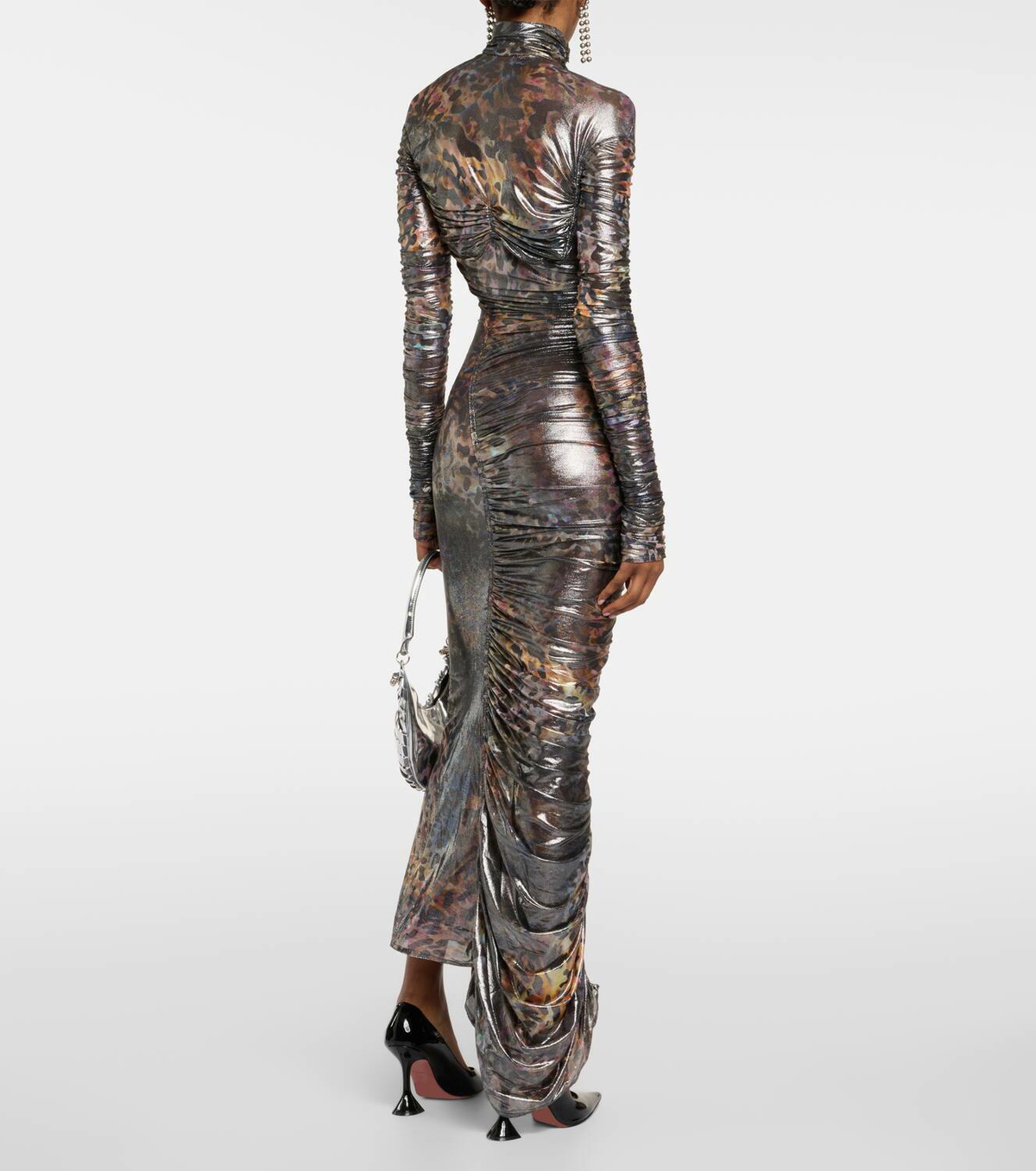 Mugler Ruched sheer maxi dress Mugler