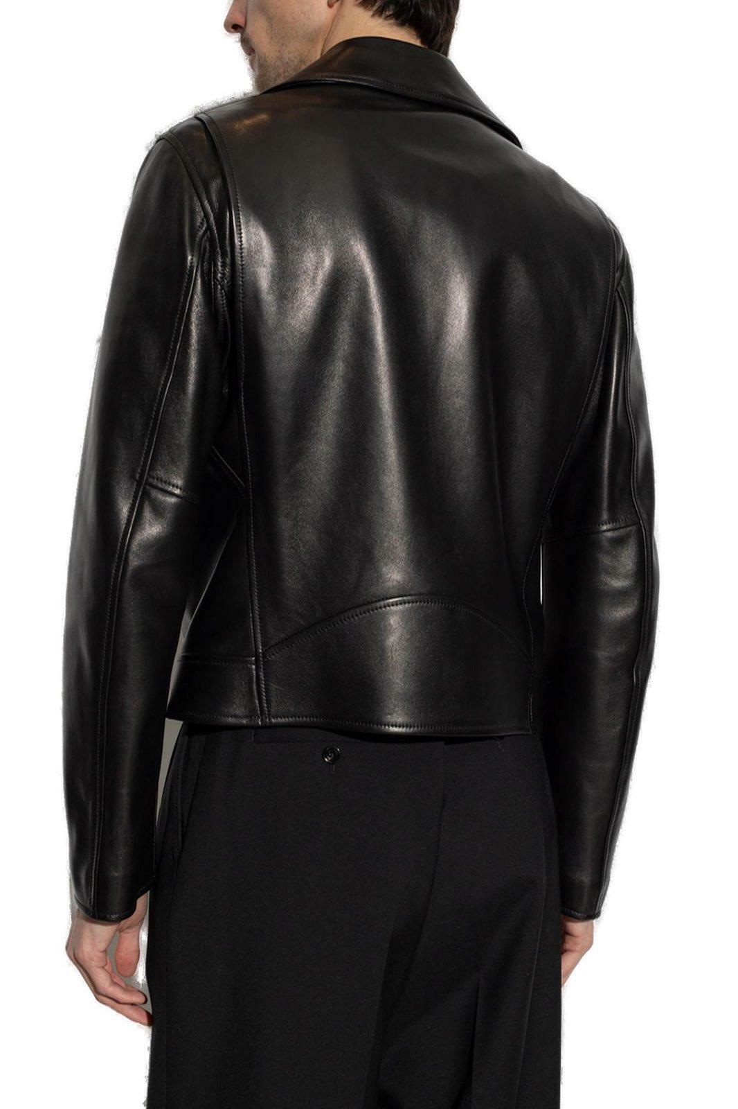 Versace Zip-up Leather Biker Jacket Versace