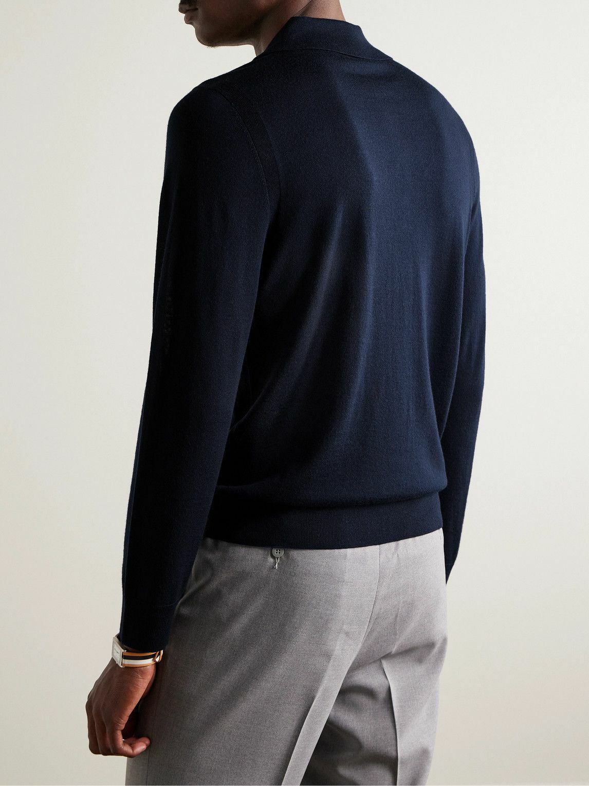 Paul Smith - Slim-Fit Merino Wool Polo Shirt - Blue Paul Smith