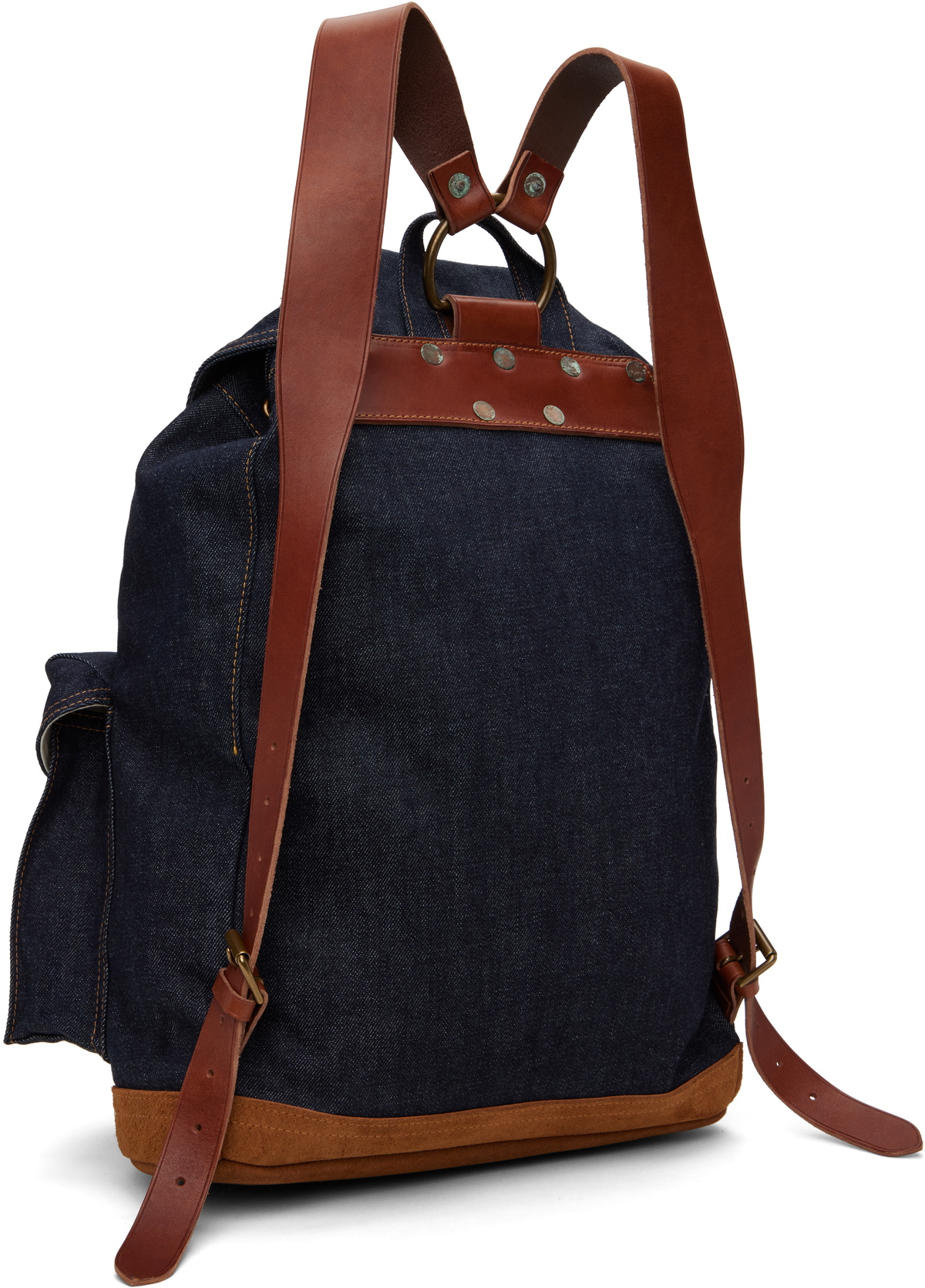 RRL Navy Rucksack Denim Backpack RRL