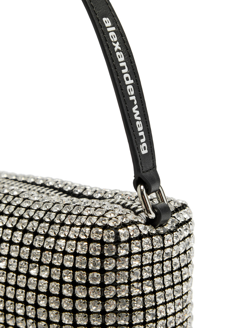 Alexander Wang Heirness Crystal-embellished Mesh top Handle bag - White ...