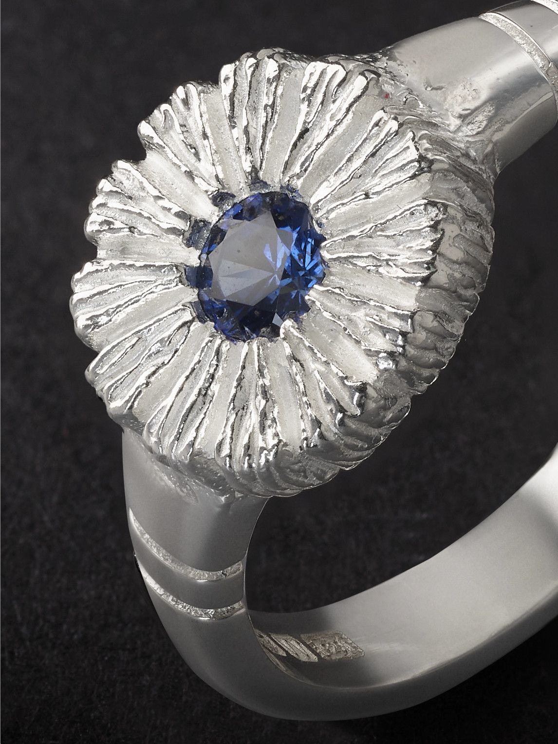 Bleue Burnham - Sterling Silver Sapphire Ring - Silver Bleue Burnham
