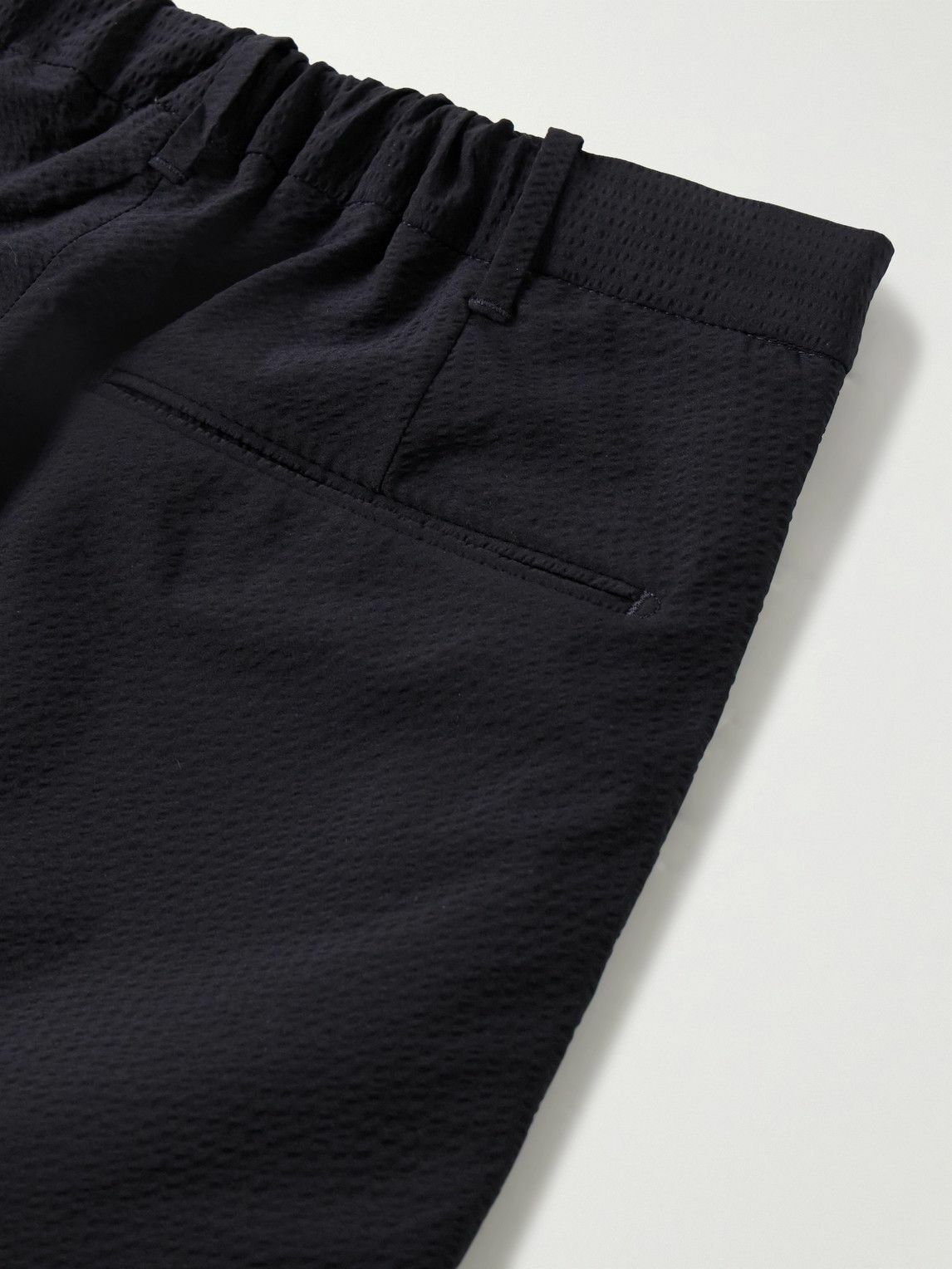 Incotex - Teknosartorial Slim-Fit Stretch-Seersucker Trousers - Blue Incotex
