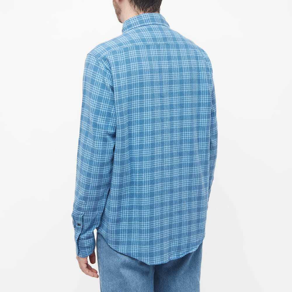 Adsum Men's No Flap Flannel Workshirt in Relax Blue Adsum