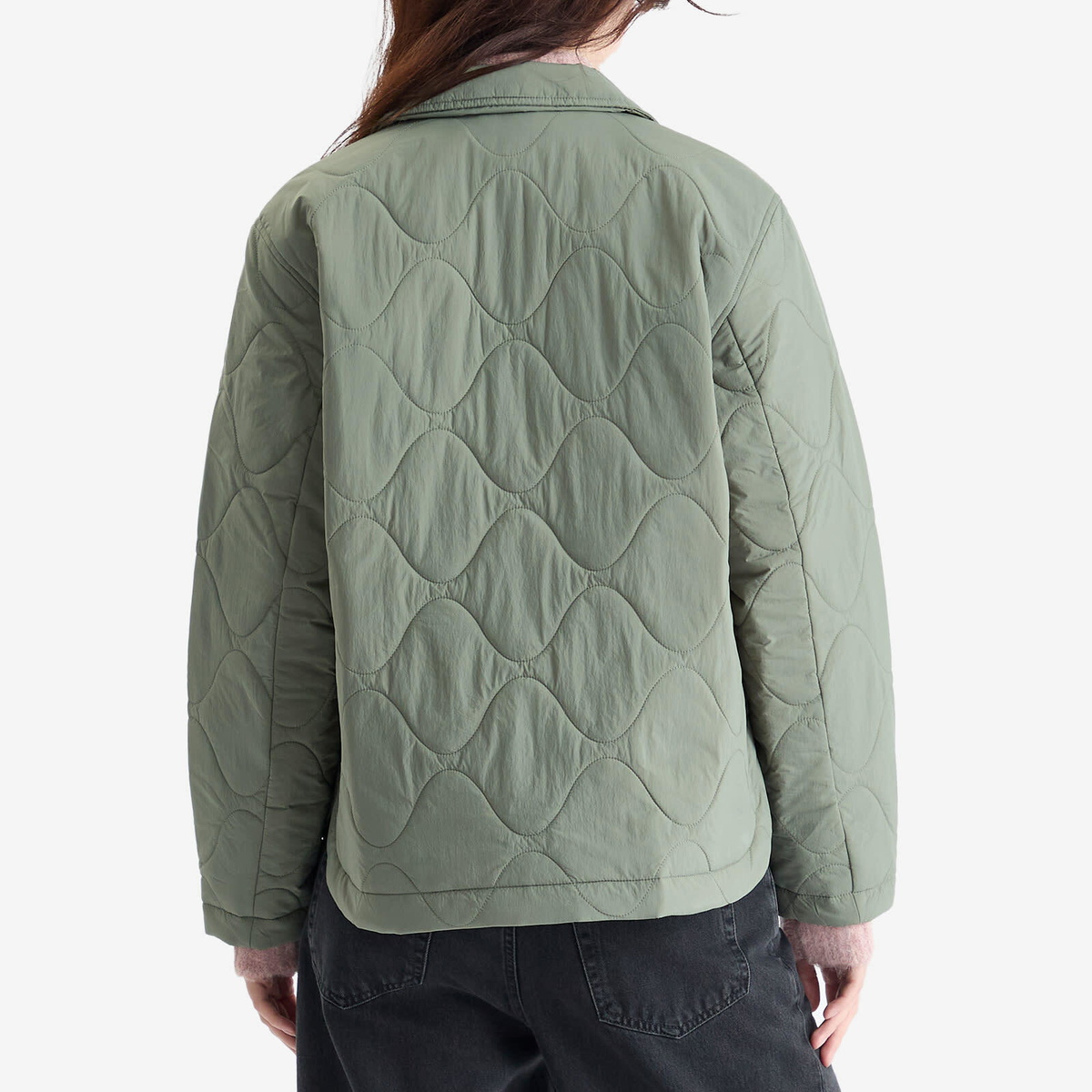 Closed Women's Short Quilted Jacket in Faded Green Closed