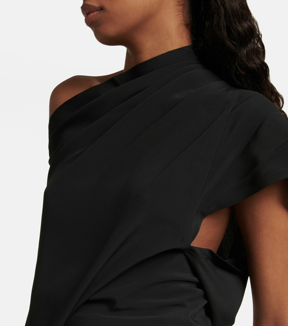 Rick Owens - Seb asymmetric crêpe top Rick Owens