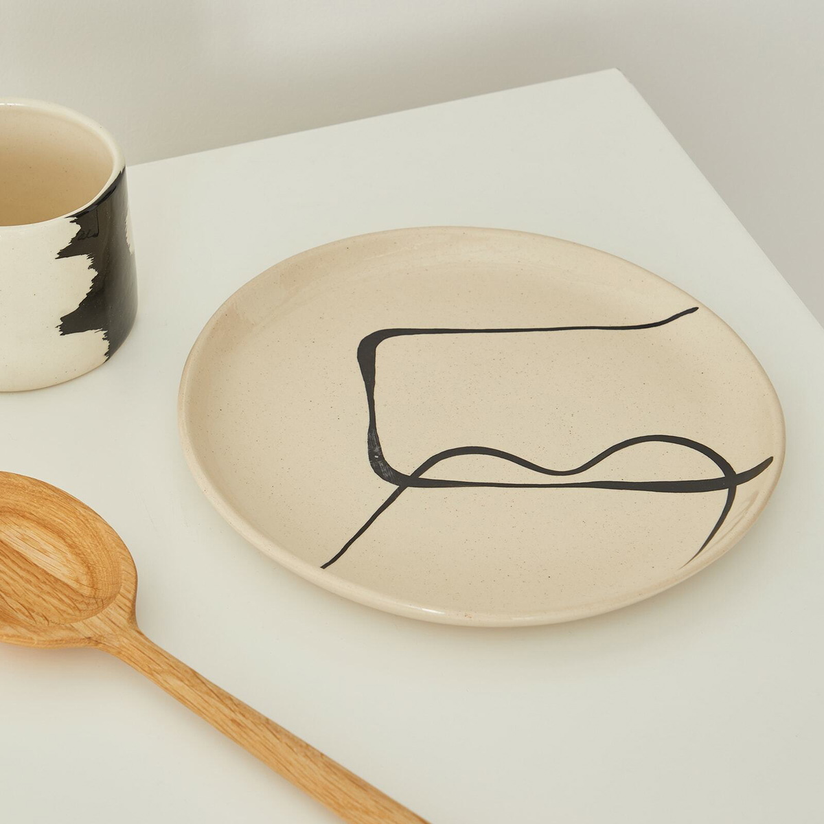 The Conran Shop Mono Pattern Side Plate in Black/White The Conran Shop