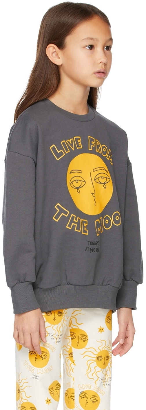 Mini Rodini Kids Grey Moon Sweatshirt Mini Rodini