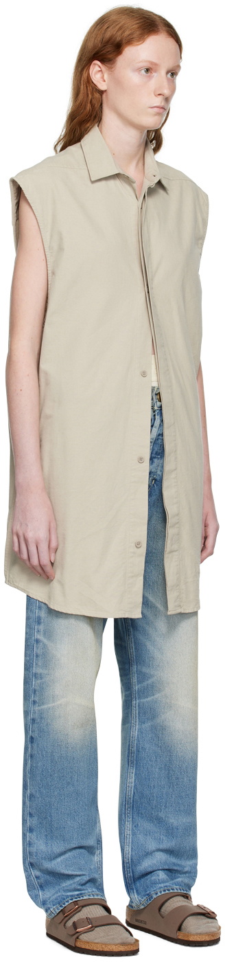 Essentials Gray Sleeveless Shirt Essentials