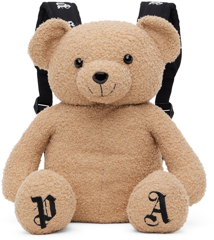 Palm Angels Kids Brown Teddy Bear Backpack Palm Angels