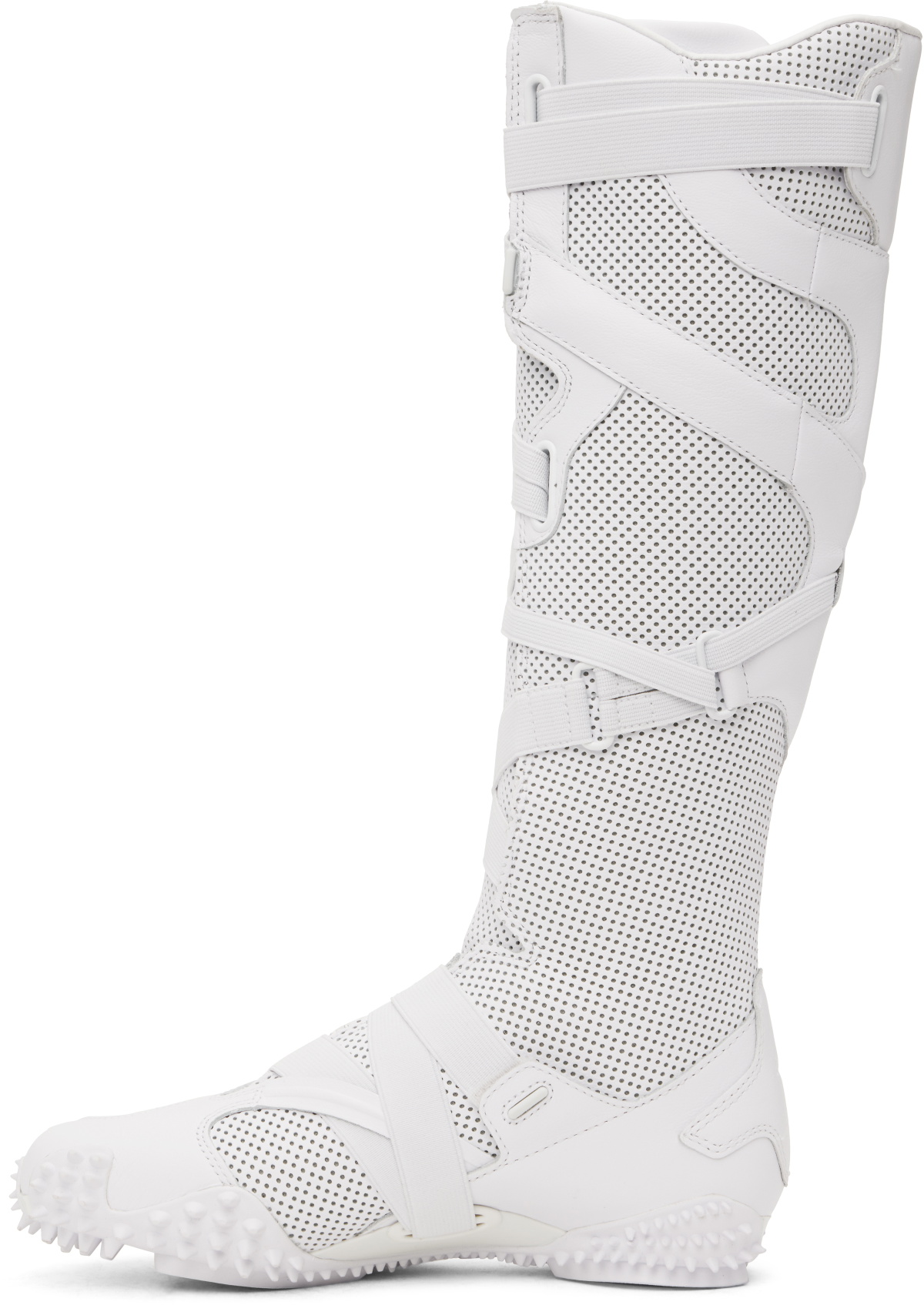 PUMA White Mostro Leather Tall Boots Puma