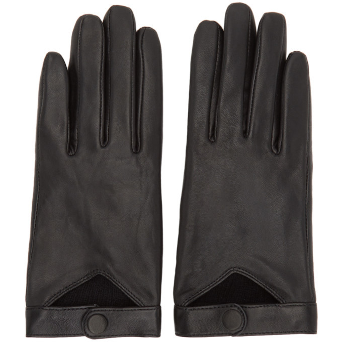 Mackage Black Lambskin Gabia Gloves Mackage
