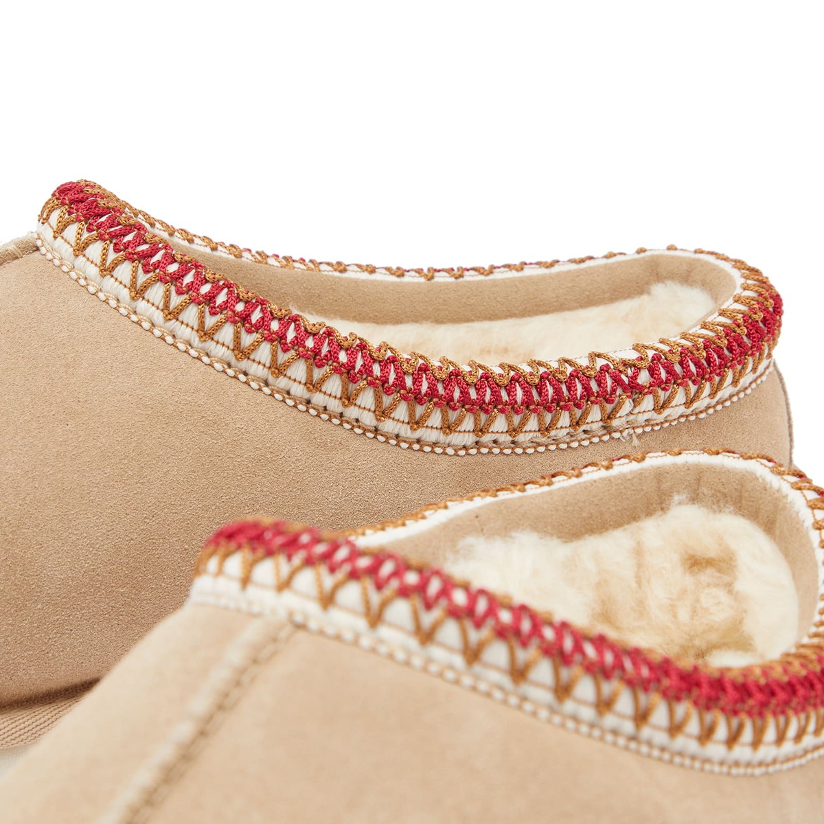 UGG Women's Tasman Shoe in Sand/Dark Cherry Ugg