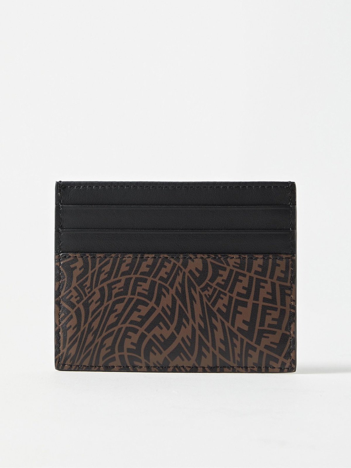 Fendi - Logo-Print Leather Cardholder Fendi