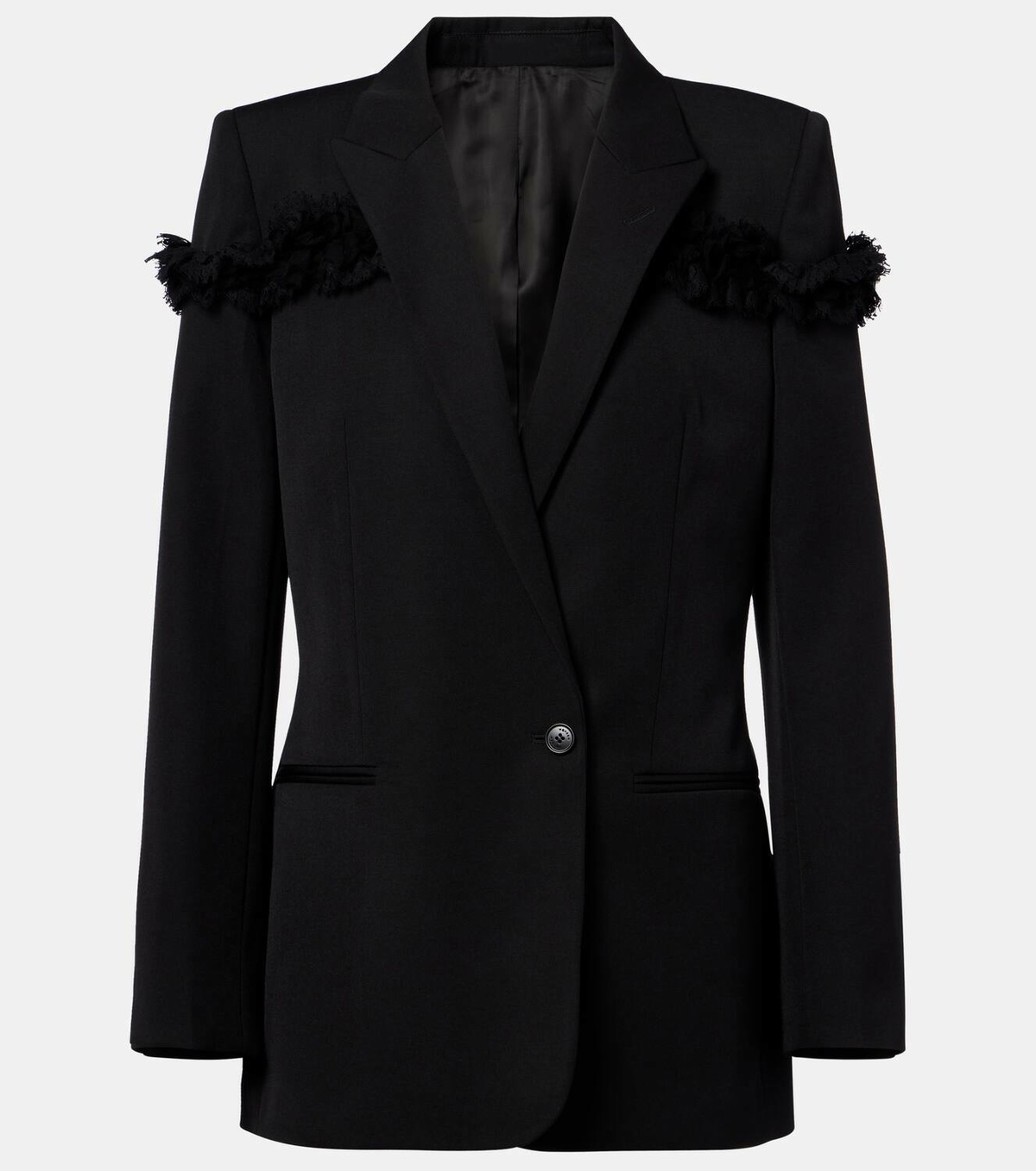 McQueen Lace-trimmed wool blazer Alexander McQueen