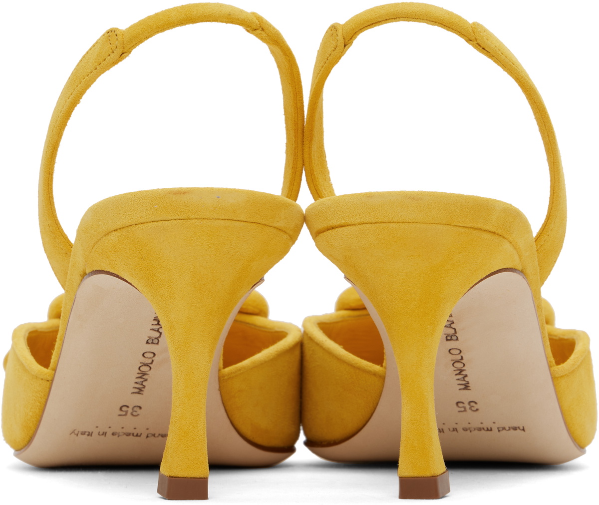 Manolo Blahnik Yellow Maysli Heels Manolo Blahnik