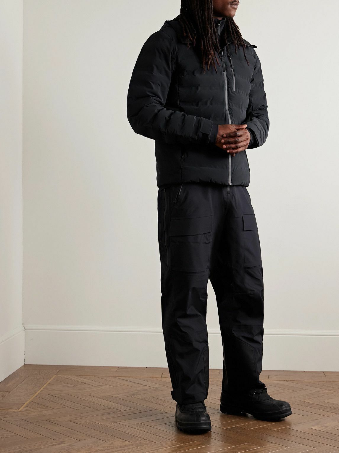 Aztech Mountain - Pyramid Quilted Hooded Ski Jacket - Black Aztech Mountain