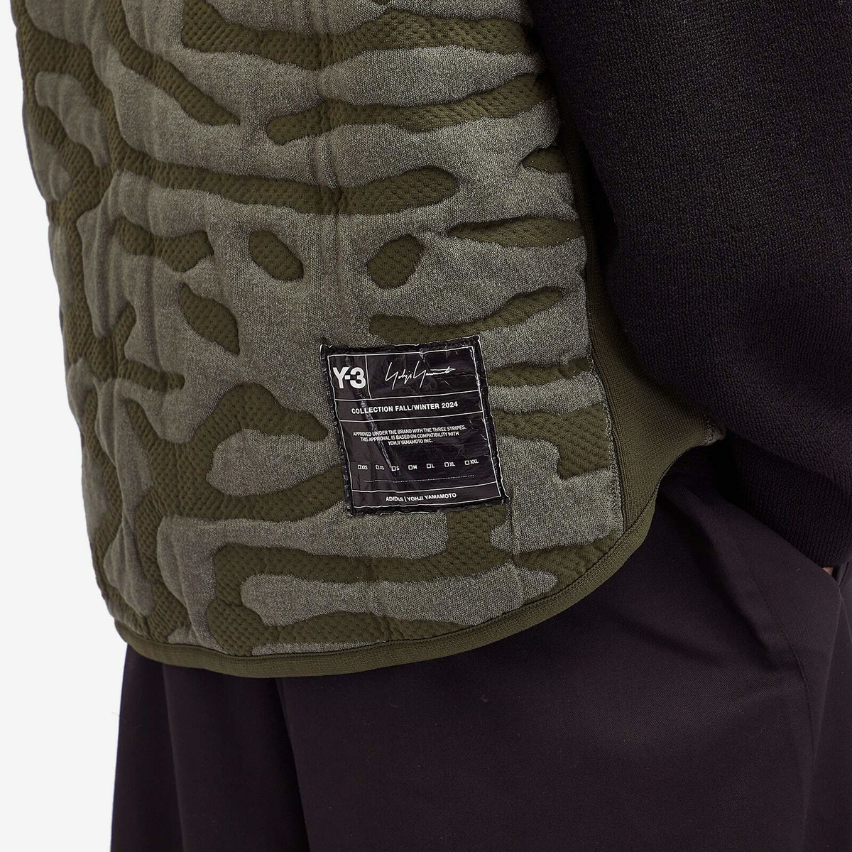 Y-3 Men's 3M Vest in Green Y-3