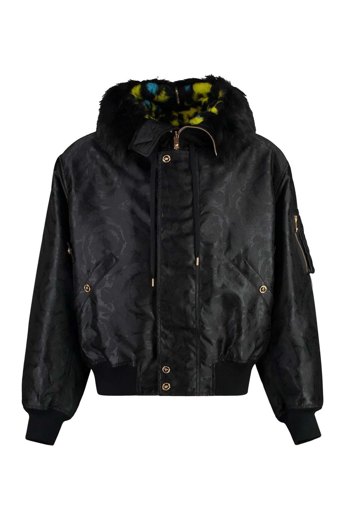 Versace Bomber Jacket In Technical Fabric Versace