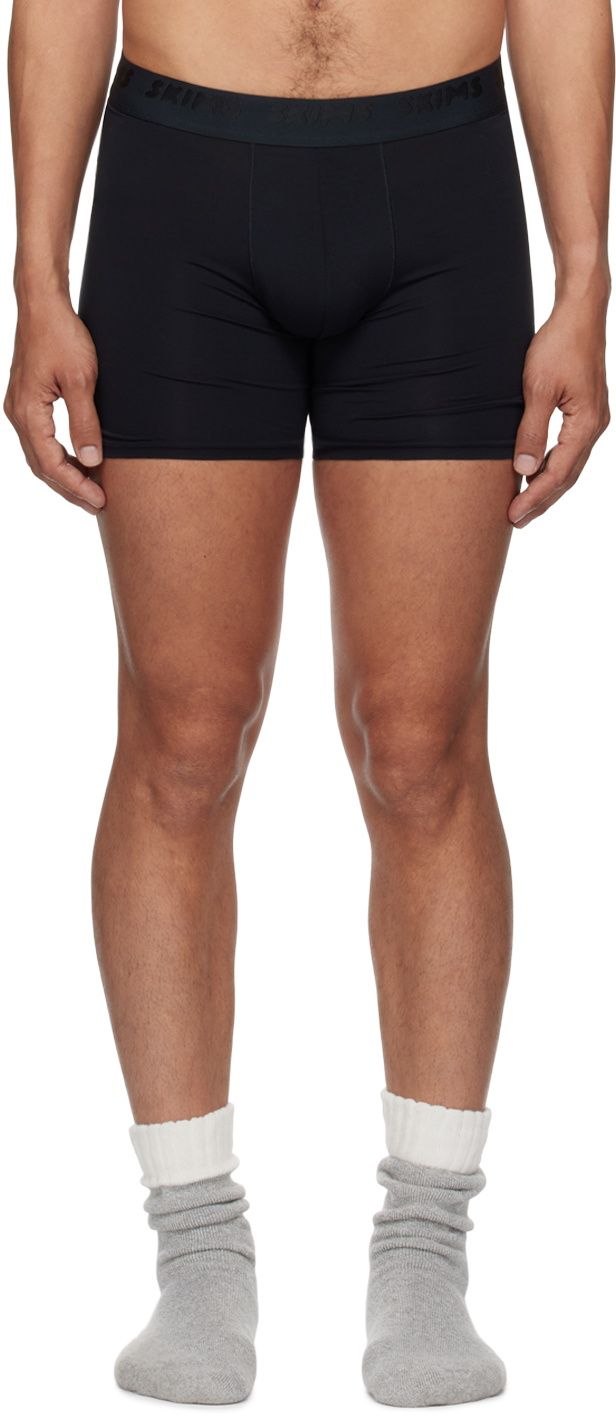 SKIMS Three-Pack Black SKIMS Stretch 5 Boxer Briefs SKIMS