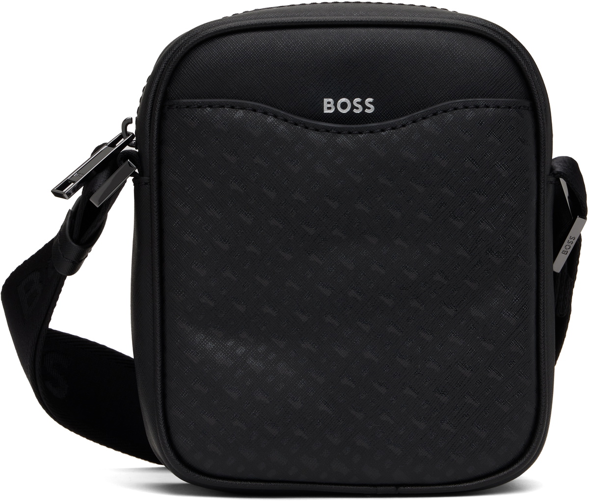 BOSS Black Monogram Pocket Reporter Bag BOSS
